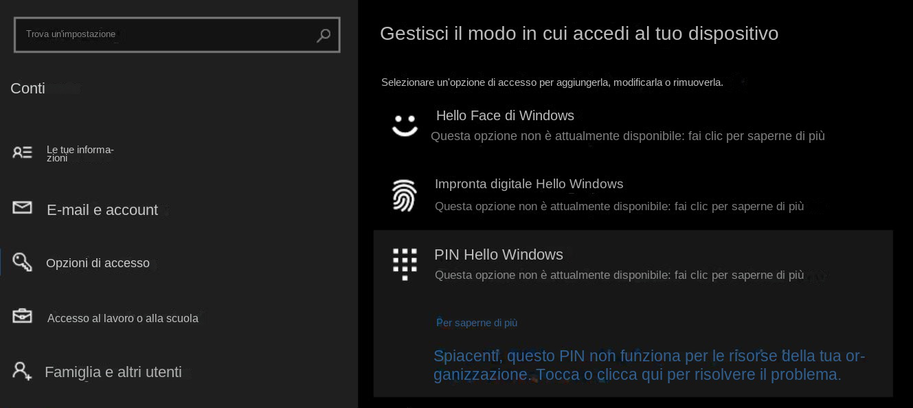 Semplici passaggi per reimpostare il PIN utilizzando il prompt dei ...
